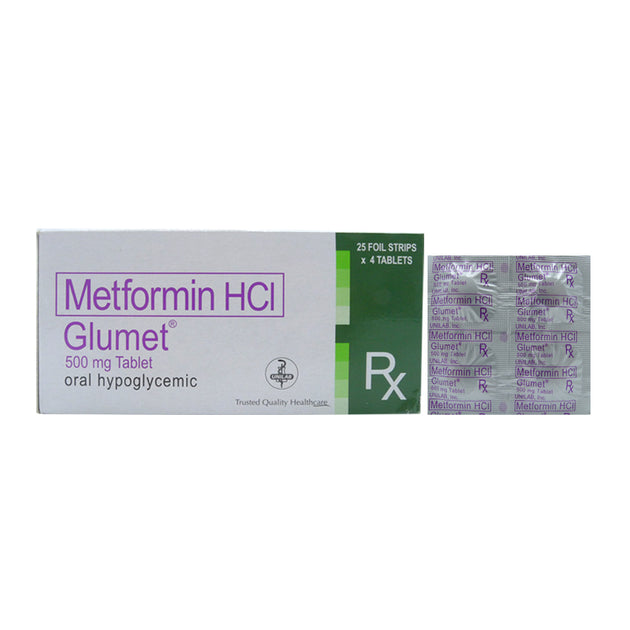 GLUMET Metformin Hydrochloride 500mg Film-Coated Tablet 1's price in ...